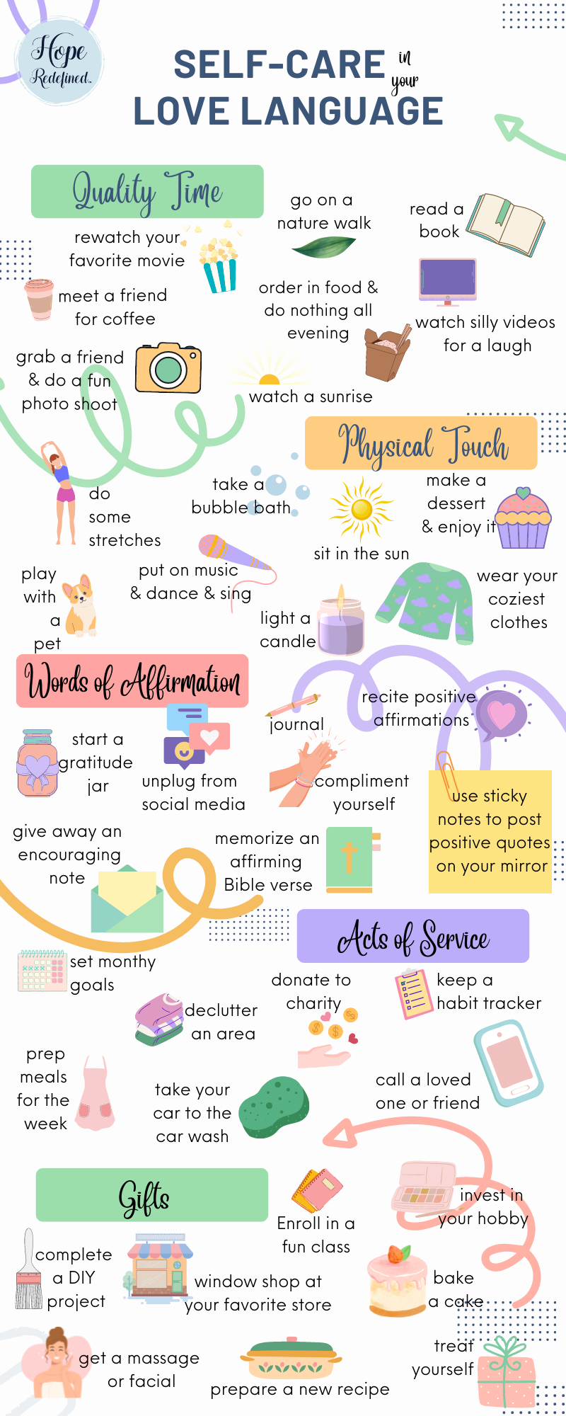 Loving Yourself Well with Self Care - Hope Redefined